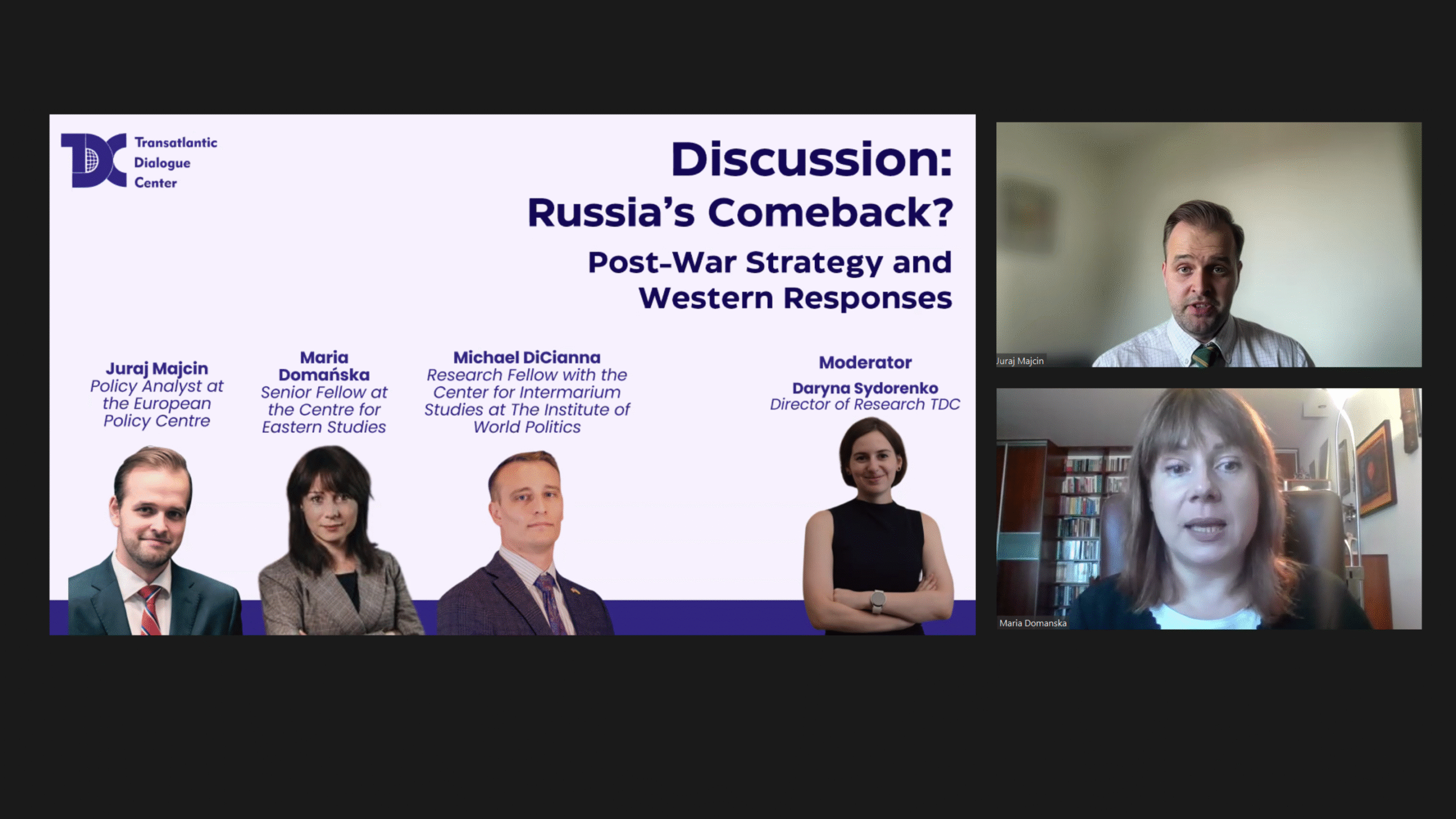 TDC Presents Research on "Russia’s Role in the Post-War World Order" at ...